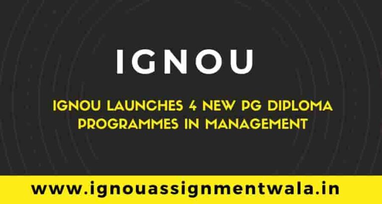 IGNOU Launches 4 New PG Diploma Programmes In Management - IGNOU ...