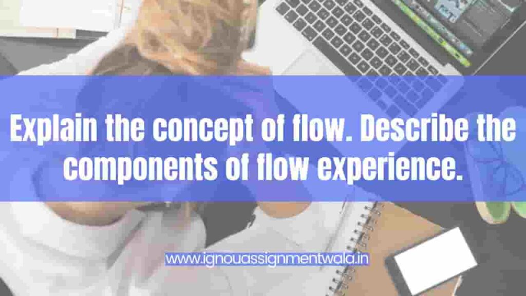 Explain the concept of flow. Describe the components of flow experience ...